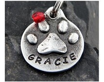 Unique crystal pet tag related items | Etsy