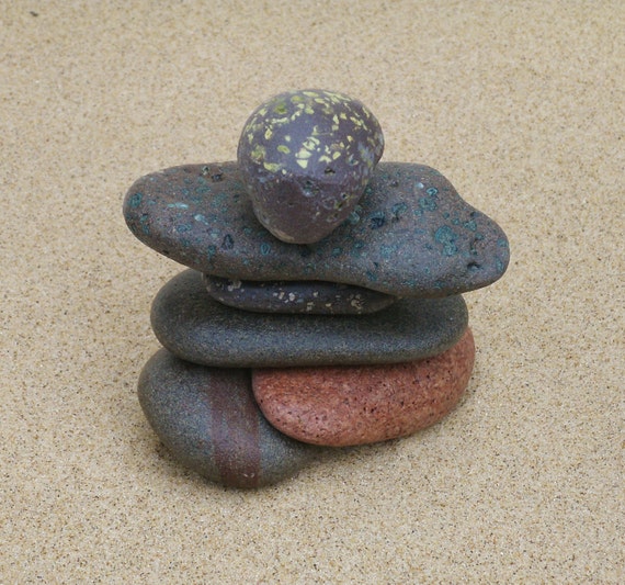 Inukshuk Style Lake Superior Keweenaw Copper Harbor Stone Man