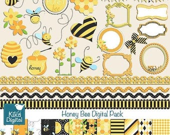 Bee clipart | Etsy