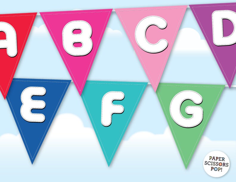 Rainbow Alphabet Banner Classroom Decor Learn to Read