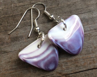 White shell earrings | Etsy