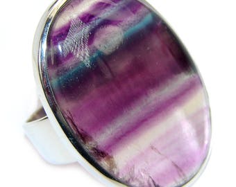 Fluorite ring | Etsy