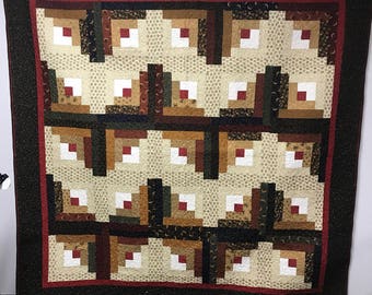 Log cabin quilt | Etsy