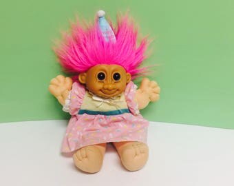 Pink hair troll | Etsy