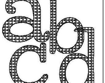 Victorian Embossed Embroidery Monogram Font Instant Download