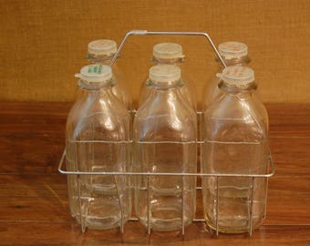 Milk bottle carrier | Etsy