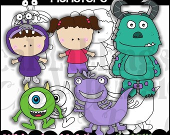 DIGITAL SCRAPBOOKING CLIPART Monster Mash Party