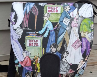 Library book fabric | Etsy