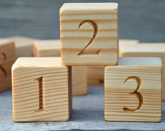 Large wood numbers | Etsy