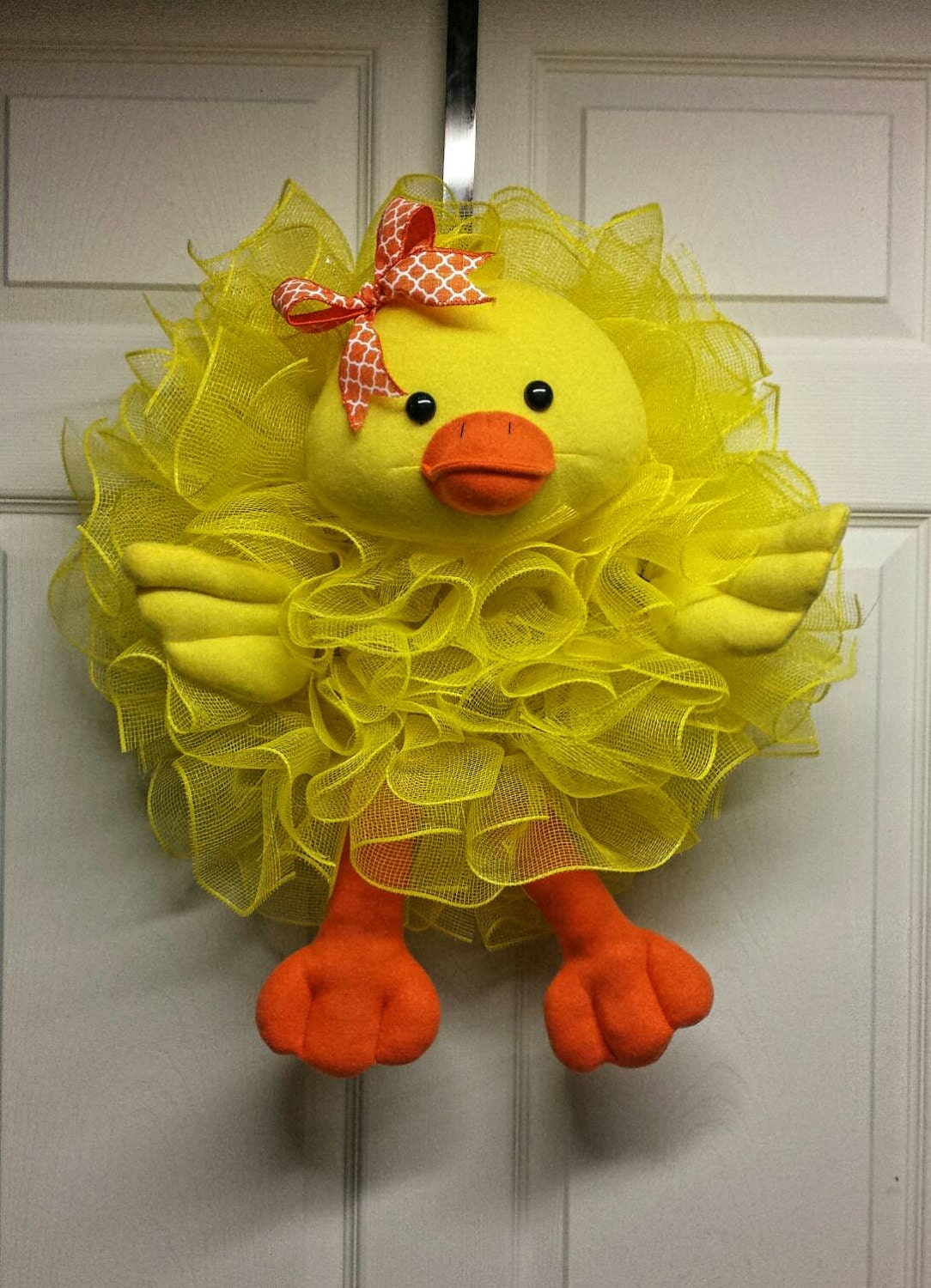 Easter Duck Wreath Easter Duck Yellow Duck Wreath Spring