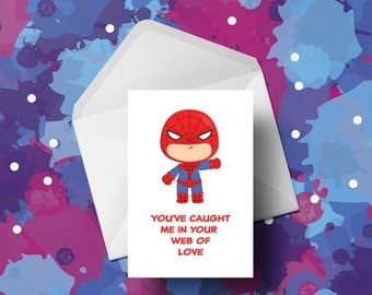 Spiderman valentines | Etsy