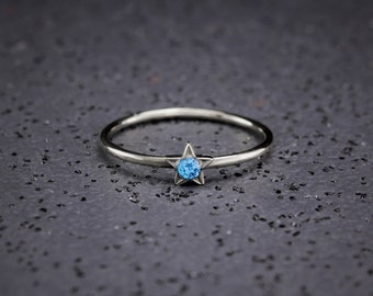 Tiny star ring | Etsy