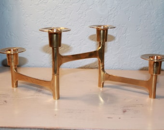 Gold candelabra | Etsy