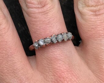 Grey diamond ring | Etsy