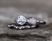 Unique leaf engagement ring related items | Etsy