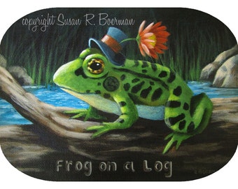 Frog with top hat | Etsy