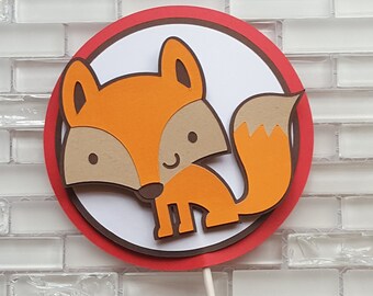 Fox cake topper | Etsy