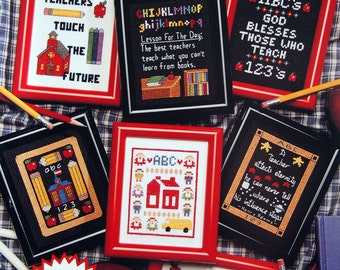 Teacher cross stitch | Etsy