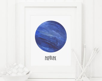 Neptune print | Etsy