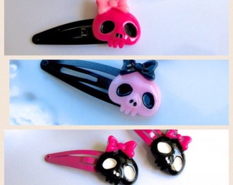 Skull hair accessory | Etsy
