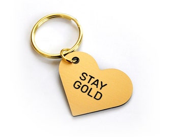 Stay Gold Adjustable Wire Script Set of Rings 24kt gold