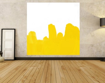 Yellow painting | Etsy