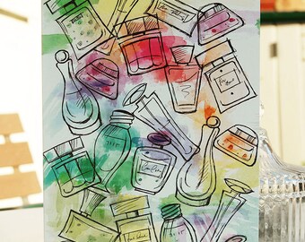 Perfume bottle print | Etsy