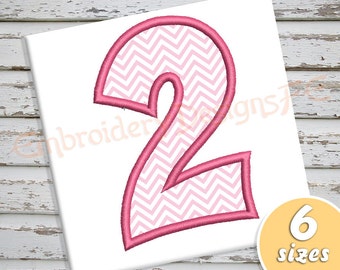 Fox Number 2 Applique Machine Embroidery Design NO:0264