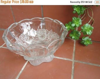 Crystal rose bowl | Etsy