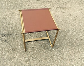 Leather top table | Etsy