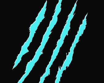 Claw marks decal | Etsy