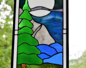 Stained glass moon | Etsy