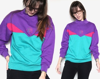 Color block sweater | Etsy