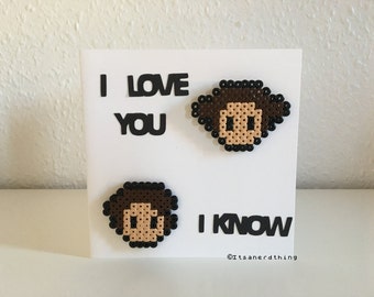 Perler bead card | Etsy