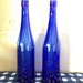 4 Wine Bottles Cobalt Blue by KatiesCobaltAndMore on Etsy