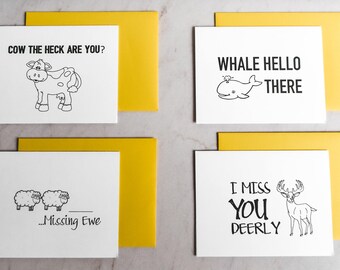 Animal pun card | Etsy