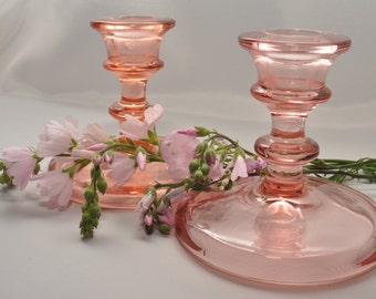 Pink candlestick | Etsy