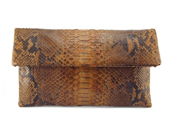 Quality genuine python leather bags and by cremeleather on Etsy