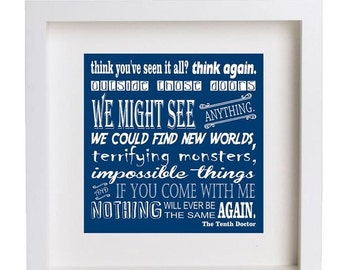Unique doctor who quotes related items | Etsy