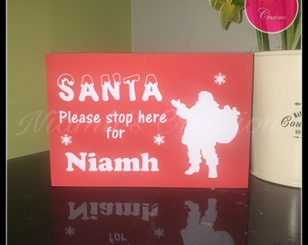 Santa stop here | Etsy