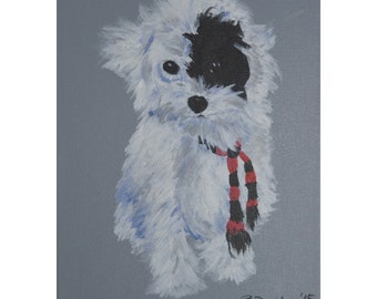 Colorful dog art | Etsy