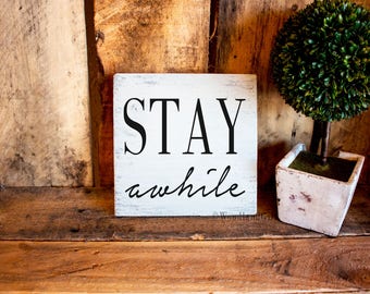 Stay awhile | Etsy