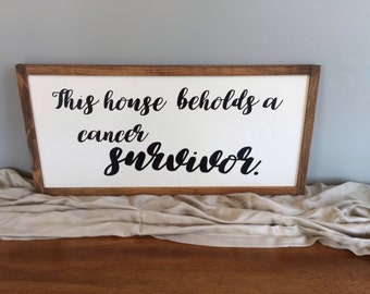 Cancer survivor sign | Etsy