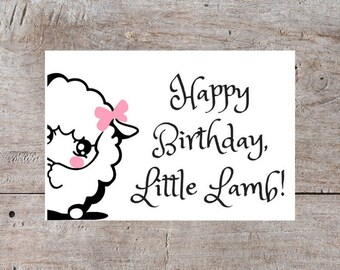 Lamb birthday card | Etsy