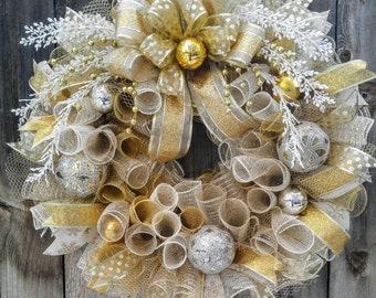 Mesh door wreath | Etsy