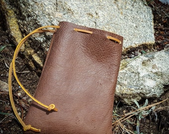 Tinder / Survival Kit / Fire Starting Kit leather pouch Green