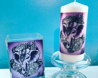 Elephant candle | Etsy