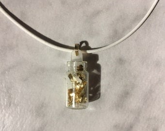 Glass jar necklace | Etsy