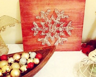Snowflake string art | Etsy