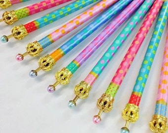 Polka dot pencil | Etsy